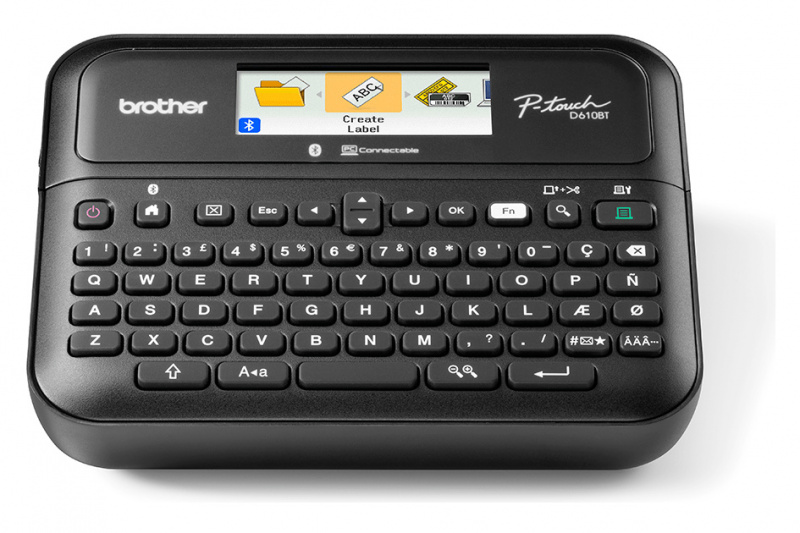 Labeldrucker mit Tastatur und Computer-Anschluss - Brother P-Touch PT ...