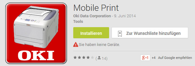 Oki mit Drucker-App für Android: Oki druckt mobil - aber nur vom Android-Gerät | Druckerchannel