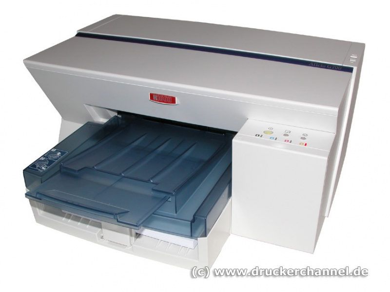 Test: Schmier- und Wasserbeständigkeit - Ricoh Aficio G700 | Druckerchannel